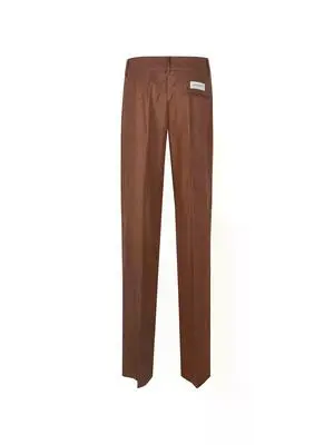 HINNOMINATE Pleated Trousers - Brown