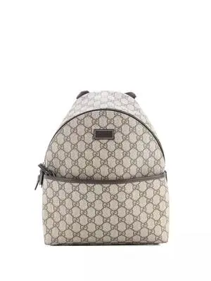 Gucci Front Pocket Gg Coated Canvas Small Backpack - Brown