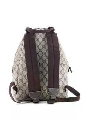 Gucci Front Pocket Gg Coated Canvas Small Backpack - Brown