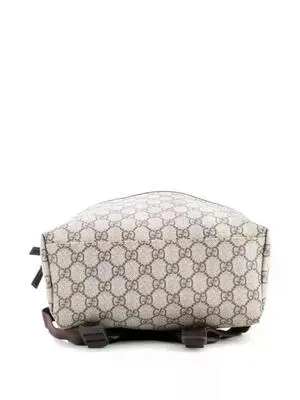 Gucci Front Pocket Gg Coated Canvas Small Backpack - Brown