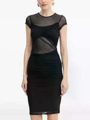 Guess Mesh Ruched Midi Dress