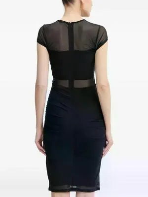 Guess Mesh Ruched Midi Dress