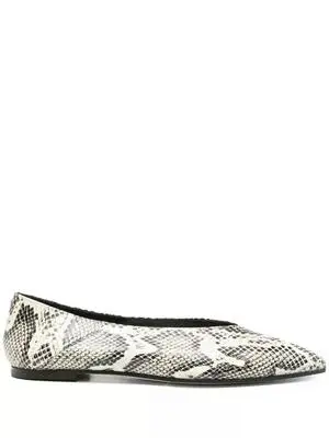 AeydĒ Moa Leather Ballet Flats - Neutrals