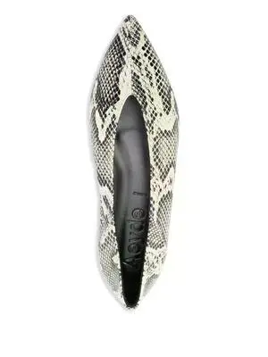AeydĒ Moa Leather Ballet Flats - Neutrals