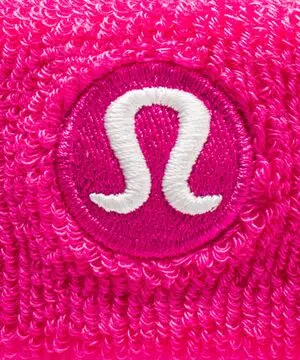 Lululemon High-pile Cotton Terry Sweatband - Flamingo Fun Tone/white
