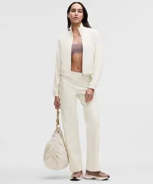 Lululemon Softstreme Pique Track Jacket - Light Ivory