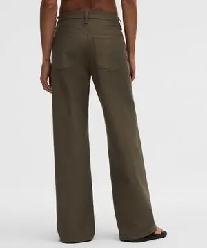 Lululemon Easyfive Low-rise Wide-leg Pants - Olive Brown