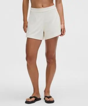 Lululemon Softstreme Pique Mid-rise 4" Short - Light Ivory