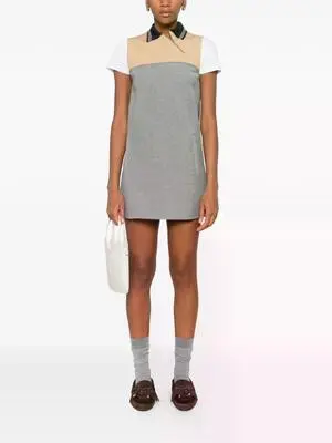 Miu Miu Half-zip Polo-collar Mini Dress