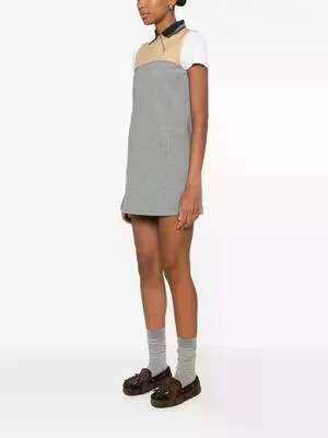 Miu Miu Half-zip Polo-collar Mini Dress