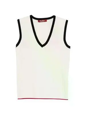 Max Mara V-neck Tank Top - White