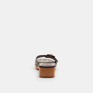 COACH Margot Wooden Sandal In Signature Jacquard