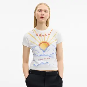 COACH Airbrush 90's Fit Organic Cotton T-shirt - Yellow