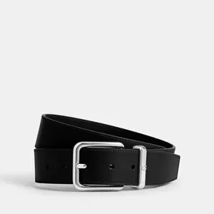 COACH Harness Buckle Belt, 35 Mm - Black
