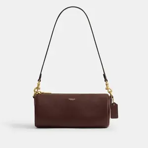 COACH Barrel Bag In Natural Grain Leather - Brass/maple