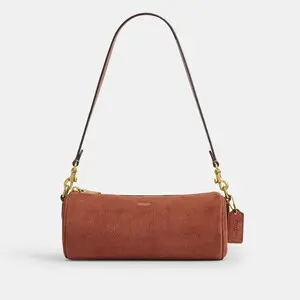 Suede and Leather Barrel Bags