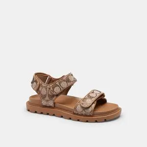 COACH Brynn Crystal Signature Jacquard Sandals