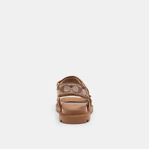 COACH Brynn Crystal Signature Jacquard Sandals