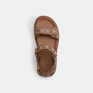 COACH Brynn Crystal Signature Jacquard Sandals