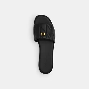 COACH Holly Quilted Sandal - Black
