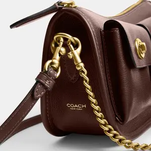 COACH Twin Turnlock Waverly Bag - Brass/maple