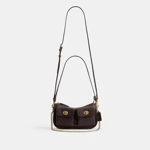 COACH Twin Turnlock Waverly Bag - Brass/maple