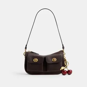 COACH Twin Turnlock Waverly Bag - Brass/maple