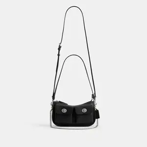COACH Twin Turnlock Waverly Bag - Silver/black