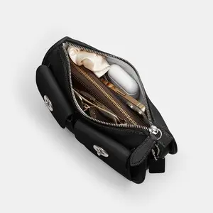 COACH Twin Turnlock Waverly Bag - Silver/black