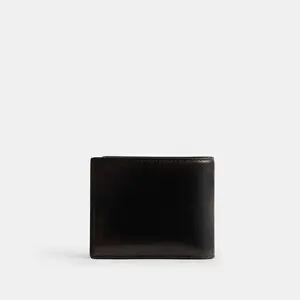 COACH 3-in-1 Billfold Wallet In Loved Leather - Black/light Tan