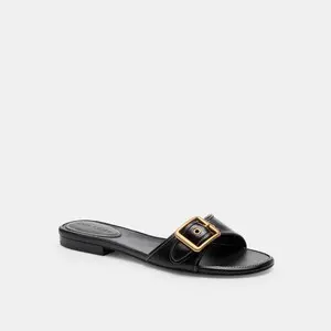 COACH Margot Flat Sandal - Black