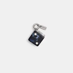 COACH Dice Shoelace Charm - Silver/black