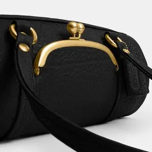 COACH Kisslock Barrel Bag 28 - Brass/black