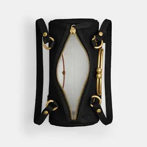 COACH Kisslock Barrel Bag 28 - Brass/black