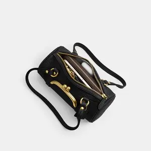 COACH Kisslock Barrel Bag 28 - Brass/black
