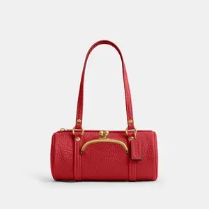 COACH COACH Kisslock Barrel Bag 28 Brass/poppy
