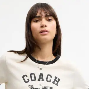 COACH Signature Heart Charm Pendant Necklace