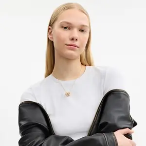 COACH Signature C Rondelle Necklace - Gold