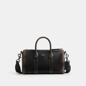 COACH Compass Bag 25 In Loved Leather - Black/light Tan