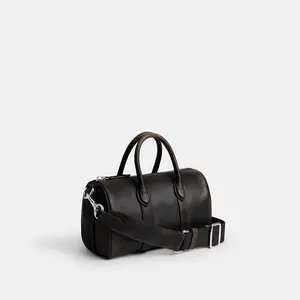 COACH Compass Bag 25 In Loved Leather - Black/light Tan