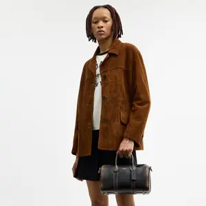 COACH Compass Bag 25 In Loved Leather - Black/light Tan