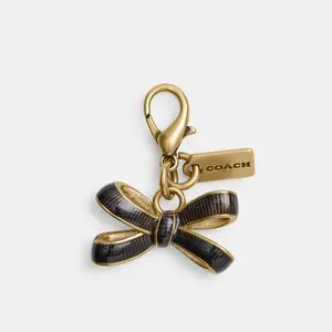 COACH Bow Charm - Brass/black