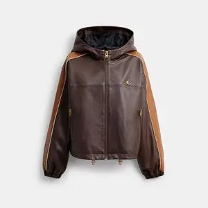 COACH Leather Windbreaker