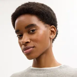 COACH Pavé C Stud Earrings - Silver