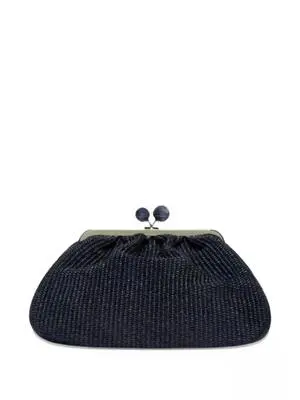 Max Mara Medium Pasticcino Bead-embellished Clutch - Blue
