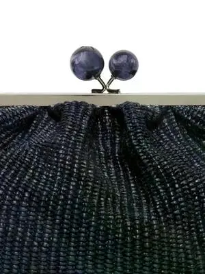 Max Mara Medium Pasticcino Bead-embellished Clutch - Blue