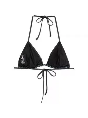 Casablanca Monogram Triangle Bikini Top