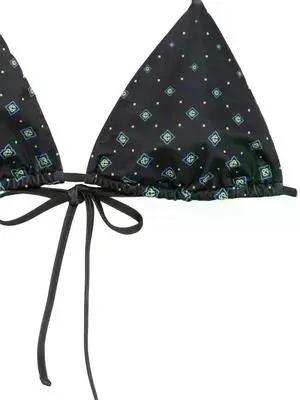 Casablanca Monogram Triangle Bikini Top