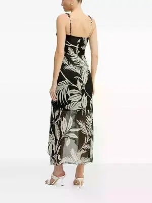 Guess Floral-pattern Midi Dress With Chain Straps