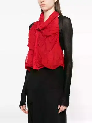 Yohji Yamamoto Crushed Chiffon Top